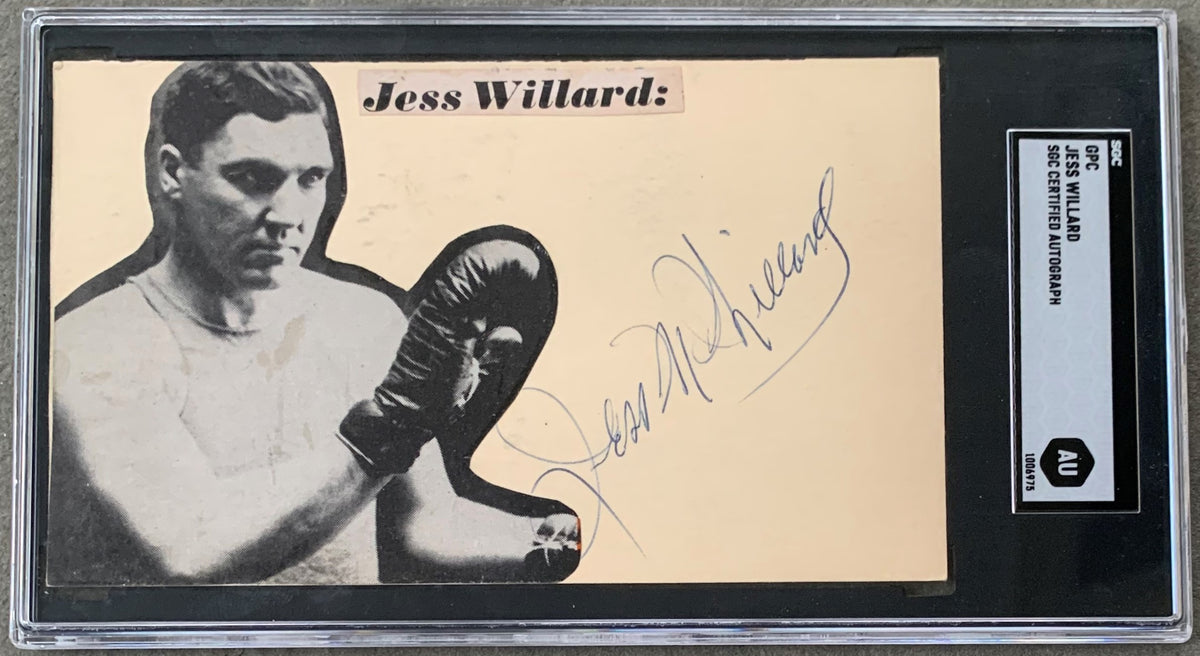 WILLARD, JESS M. SIGNED PHOTO POSTCARD (SGC AUTHENTICATED) – JO Sports Inc.